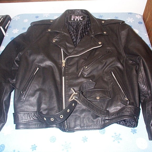 Fmc | Jackets & Coats | Vintage Fmc Leather Motorcycle Jacket With ...